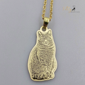 Custom Cat Necklace with Engraving