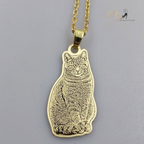 Custom Cat Necklace with Engraving