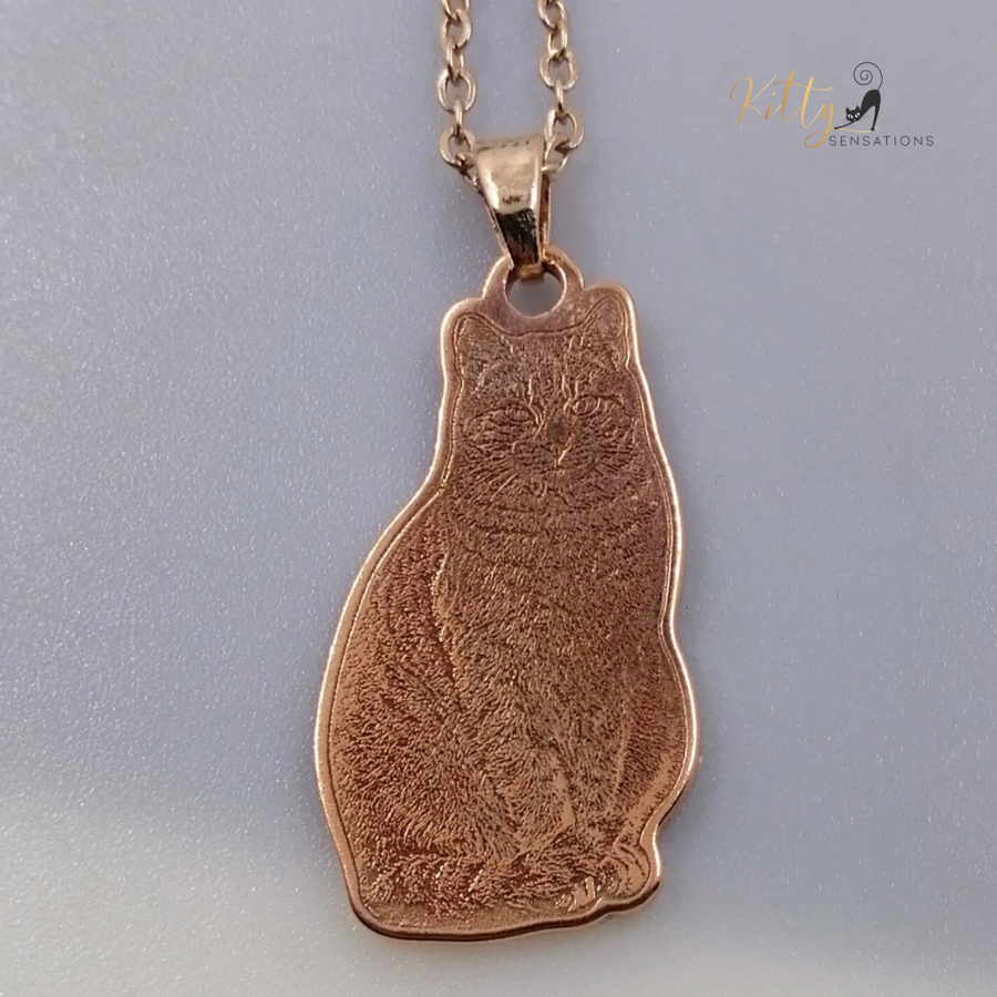 Custom Cat Necklace with Engraving
