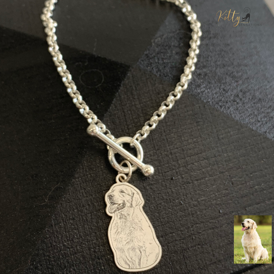 KittySensations™ Custom Dog Charm Bracelet with Personal Engraving in
