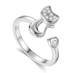Flexible Cat Ring in Sterling Silver - Made by Hand