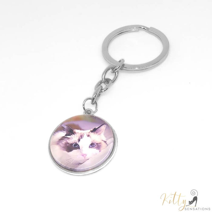 Custom Photo Cat Keychain - Purrfect For Cat Ladies